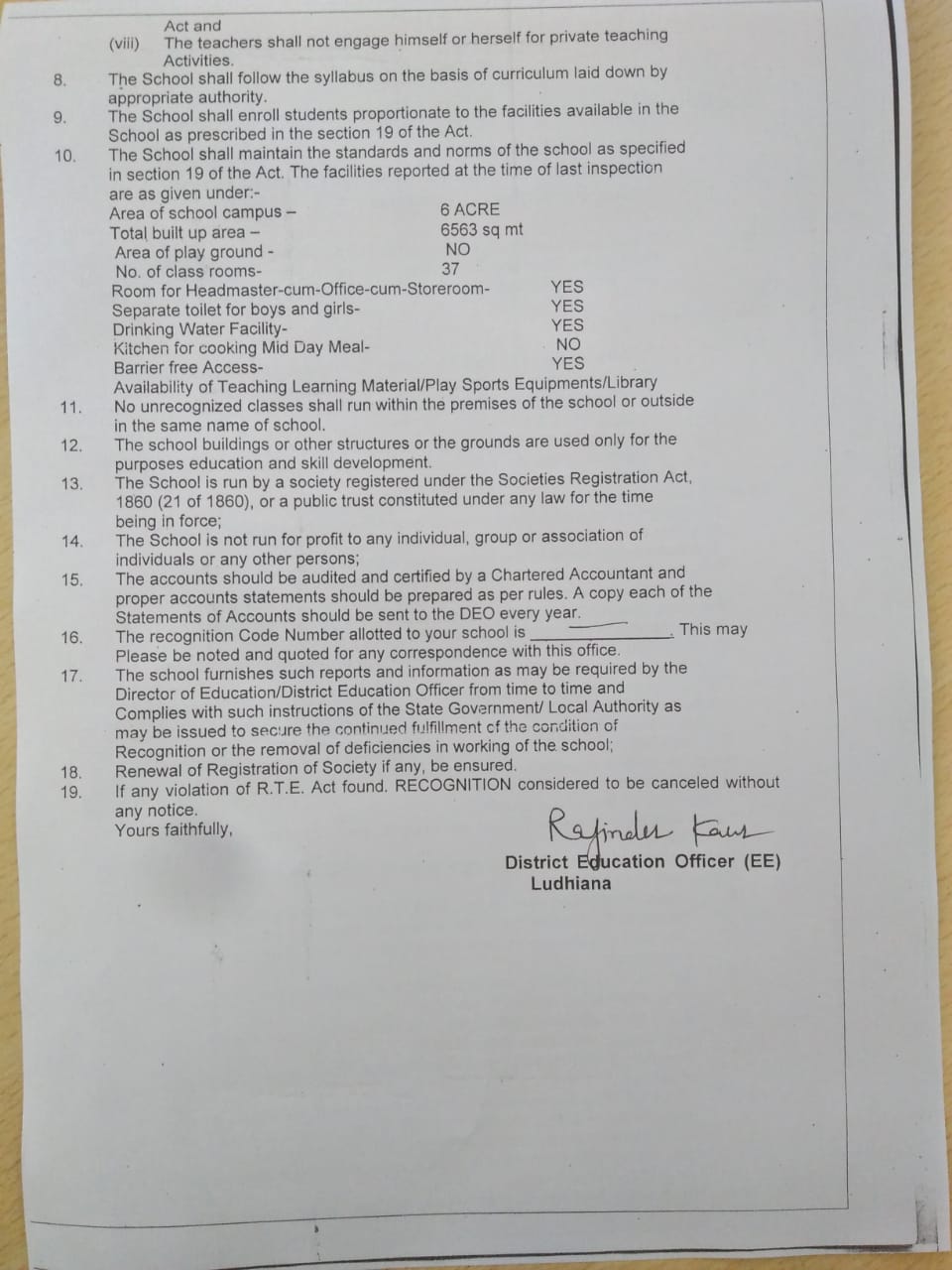 Administrative Documents – Drishti School